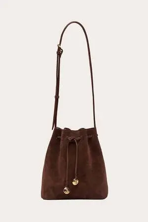 LIFFNER Charm Bucket Small Dark Suede - Brown