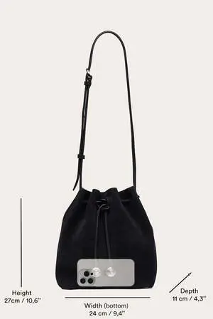 LIFFNER Charm Bucket Small Dark Suede