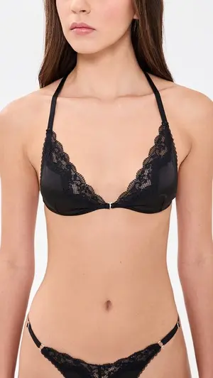 KAT THE LABEL Sadie Bralette - Black