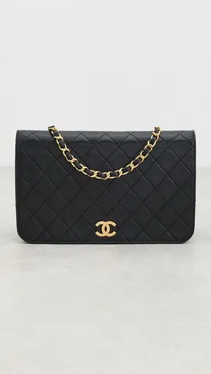 Shopbop Chanel Single Flap Lambskin Wallet On Chain - Black