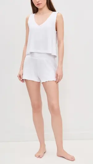 Z Supply Smocked Ribbed Shorts