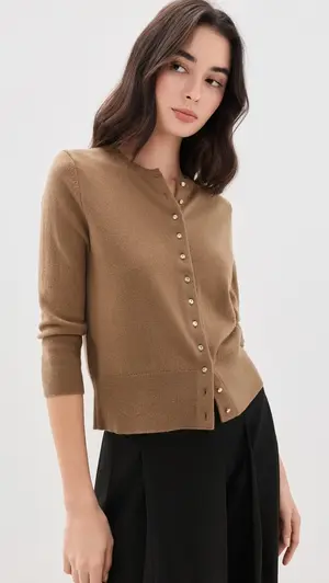 Vince Metal Button Cardigan - Canyon
