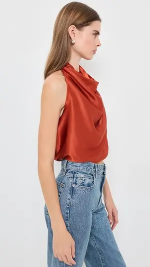 REFORMATION Jony Silk Top