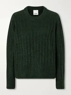 ALLUDE Cashmere And Silk-blend Sweater - Green