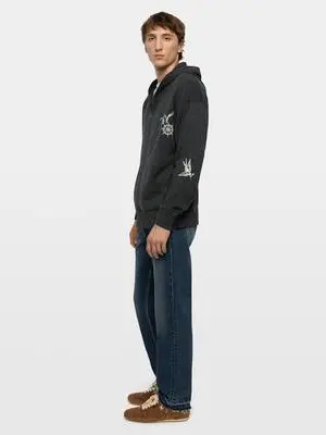 Zadig&Voltaire Camillo Zip-up Wool Cashmere Cardigan With Hood - Charcoal