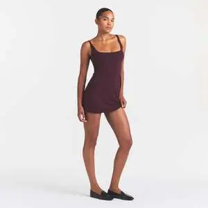 SKIMS Mini Dress | Red | | Cotton Jersey - Currant