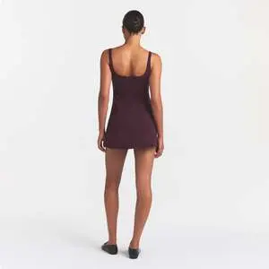 SKIMS Mini Dress | Red | | Cotton Jersey - Currant