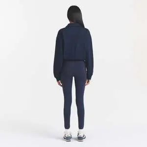 SKIMS Polo Sweatshirt | Blue | | Cotton Fleece
