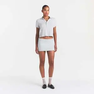 SKIMS Polo | Worn In Jersey - Light Heather Grey
