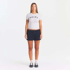 SKIMS Classic Short | Blue | | Cotton Fleece - Navy