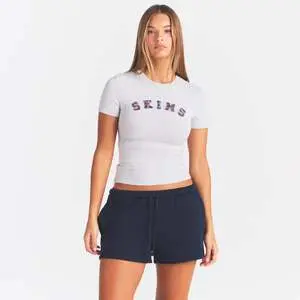 SKIMS Classic Short | Blue | | Cotton Fleece