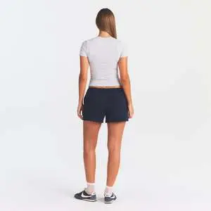 SKIMS Classic Short | Blue | | Cotton Fleece