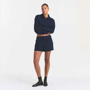 SKIMS Double Waistband Short | Blue | | Cotton Fleece - Navy