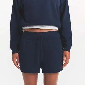 SKIMS Cotton Fleece Double Waistband Short - Navy