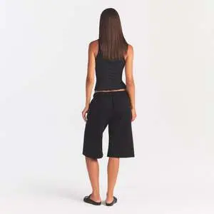 SKIMS Long Short | Black | | Cotton Fleece