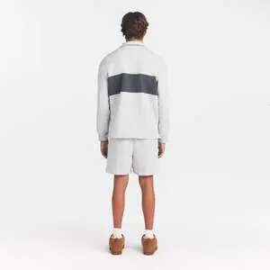 SKIMS Rugby Polo | Grey | | Fleece Lounge - Light Heather Grey