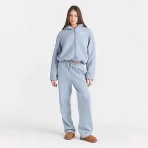 SKIMS Faux Shearling Zip-up Jacket - Fog