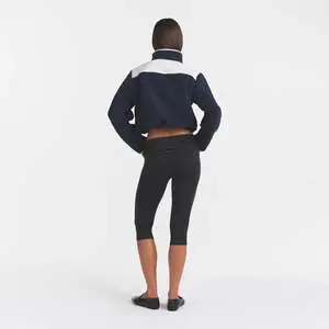 SKIMS Boxy Zip-up Faux Shearling Jacket - Navy