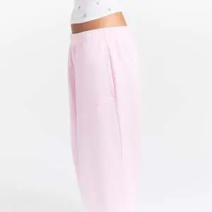 SKIMS Cotton Fleece Oversized Straight Leg Pants - Cherry Blossom
