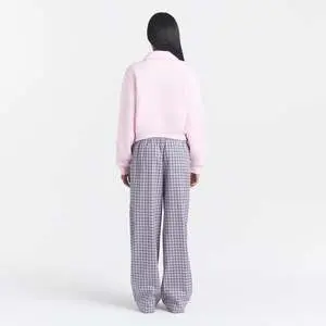 SKIMS Polo Sweatshirt | Pink | | Cotton Fleece - Cherry Blossom