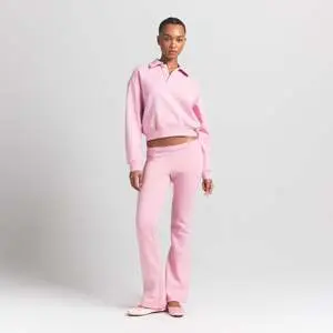 SKIMS Polo Sweatshirt | Pink | 2xs | Cotton Fleece Halite