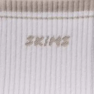 SKIMS Ribbed Quarter Crew Logo Socks | Light Neutral | Small | Socks