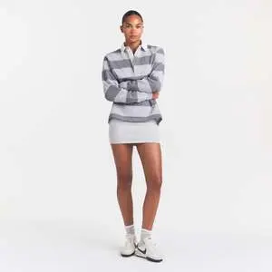 SKIMS Oversized Polo Shirt With Metal Button Detailing