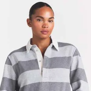 SKIMS Oversized Polo Shirt With Metal Button Detailing