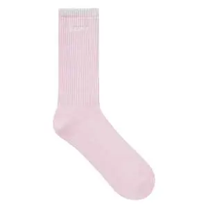 SKIMS Ribbed Crew Logo Sock 3 Pack | Grey | Small | Socks - Cherry Blossom Multi