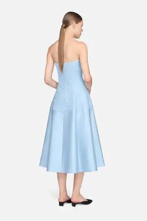 EMILIA WICKSTEAD Meja Dress In Icy Embossed Cloque