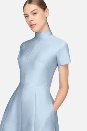 EMILIA WICKSTEAD Malinda Dress In Icy Embossed Cloque