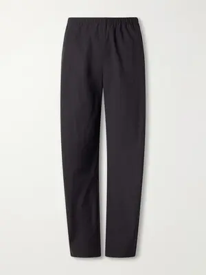 LA LIGNE Colby Cotton-poplin Wide-leg Pants - Black