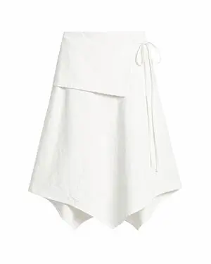 THINKING MU Benita Midi Skirt With Overlay