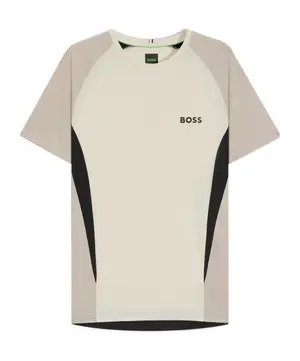 Hugo Boss Mesh Panel T-shirt - Natural
