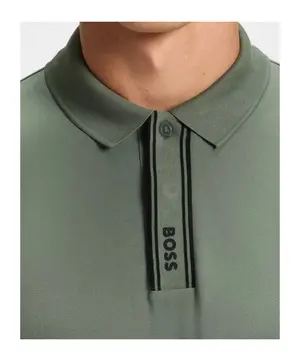 Hugo Boss Paddy Polo Shirt With Striped Placket And Logo