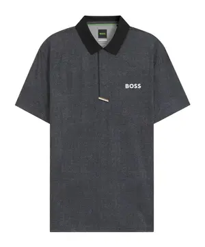 Hugo Boss Active Paddy Polo Shirt In Quick-dry Stretch Jersey - Dark Gray