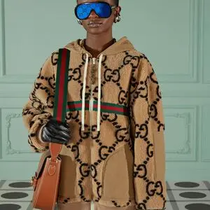 Gucci Maxi Gg Fleece Jacket