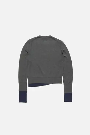 Acne Studios Argyle Intarsia Layered Cardigan - Dark Grey/multicolour