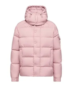 Moncler Moncler Maya 70 Hooded Short Down Jacket Pink