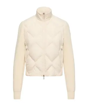 Moncler Wool Cashmere Padded Zip-up Cardigan