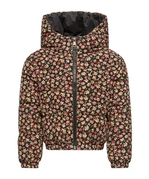 Moncler Nirea Floral Print Down Jacket - Black