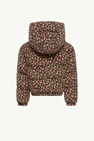 Moncler Nirea Floral Print Down Jacket - Black