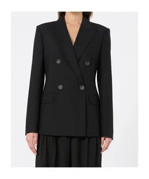Max Mara Double-breasted Wool Twill Suit Jacket