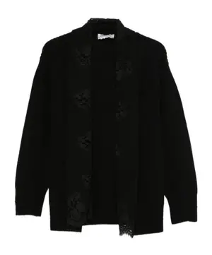 ERMANNO FIRENZE Lace-trim Cardigan