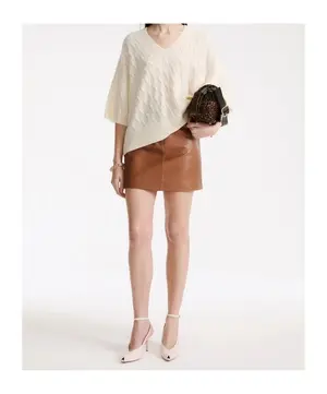 Marella Textured Knit V-neck Sweater
