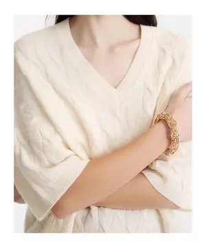 Marella Textured Knit V-neck Sweater