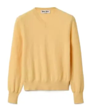 Miu Miu V-neck Wool Cardigan - Nude