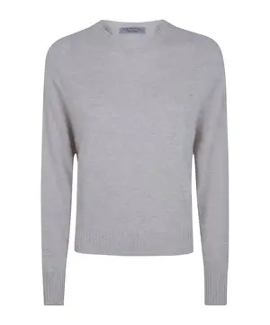 D.exterior Ribbed Knit Sweater - Gray