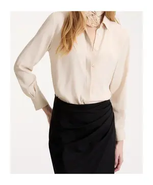 Marella Long Sleeve Button-down Shirt With Embellished Collar - Pink