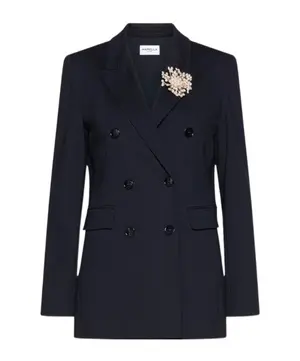 Marella Double-breasted Blazer With Notched Lapel